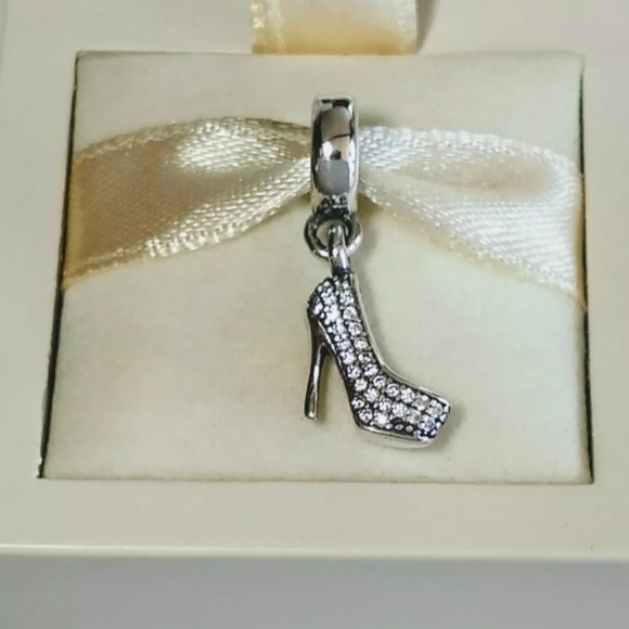 Pandora | Jewelry | Pandora Sparkling Stiletto Dangle Charm | Poshmark